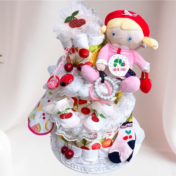 Handmade | Accessories | Fruit Cherry Diaper Cake Fruit Theme | Poshmark